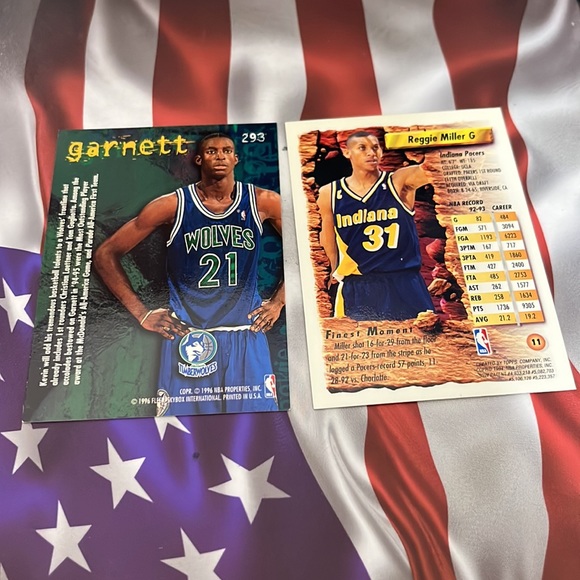 Topps | Toys | 2 Cards Reggie Miller 9931994 And 199596 Fleer Kevin ...